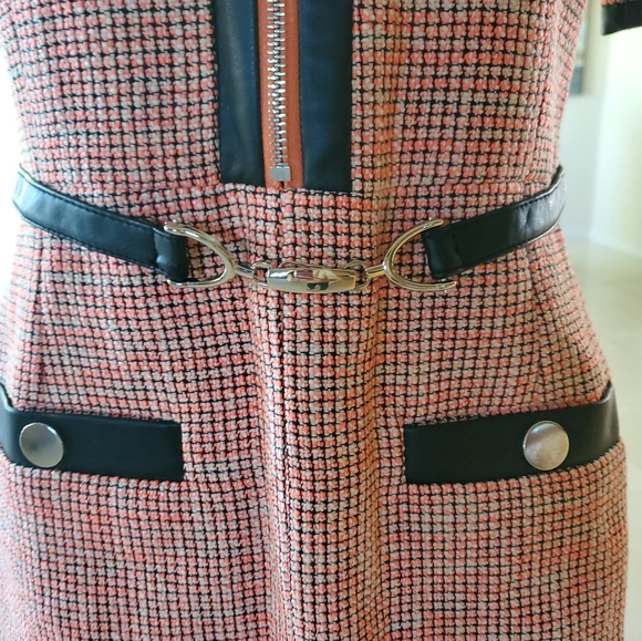 Karen Millen | Dresses | Karen Millen Neon Tweed Dress | Poshmark